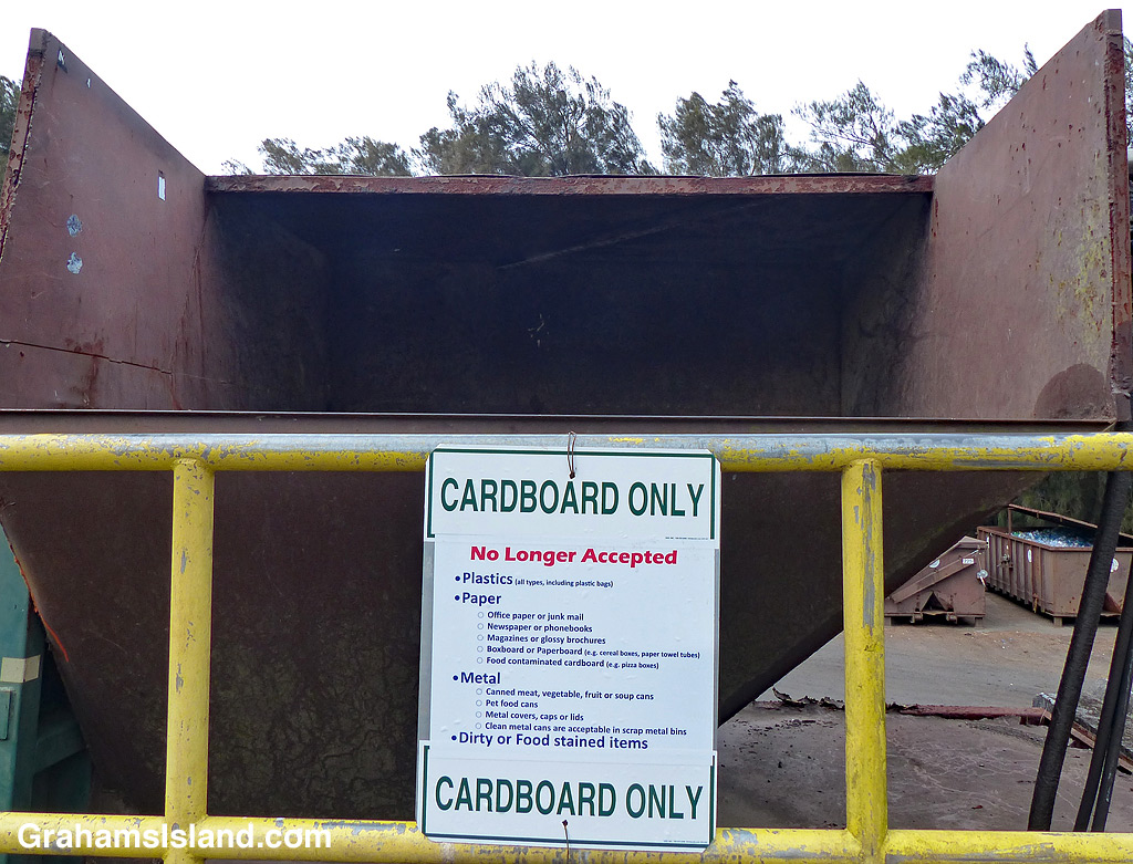 Signs: Cardboard only | Graham's Island