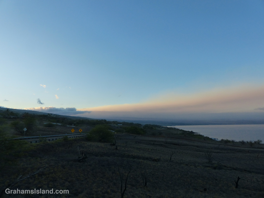 Sign of a brush fire | Graham's Island